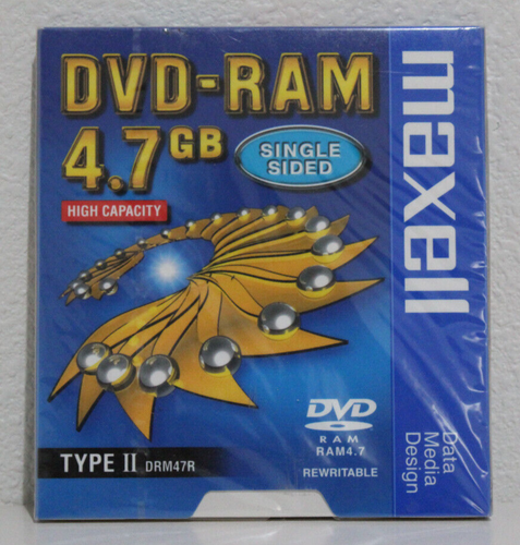 Maxell DVD-RAM 4.7 GB type II Cartridge Single Sided High Capacity ...