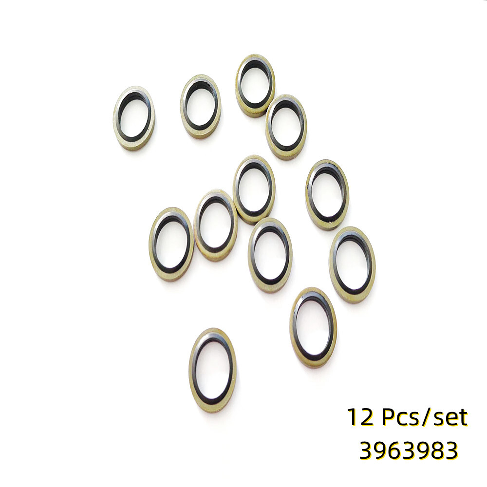 12PCS Cummins 12mm Banjo Bolt Seals Fuel Line Sealing Washer 12V 24V 5. ...