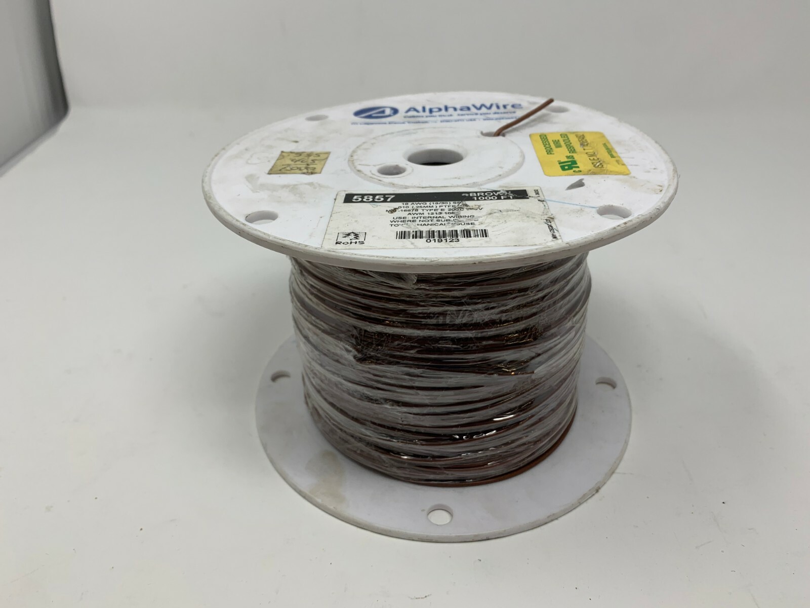 1000 Feet Alpha Wire 5857 Brown 18 AWG Hook-Up Wire, Copper, 19x30 ...
