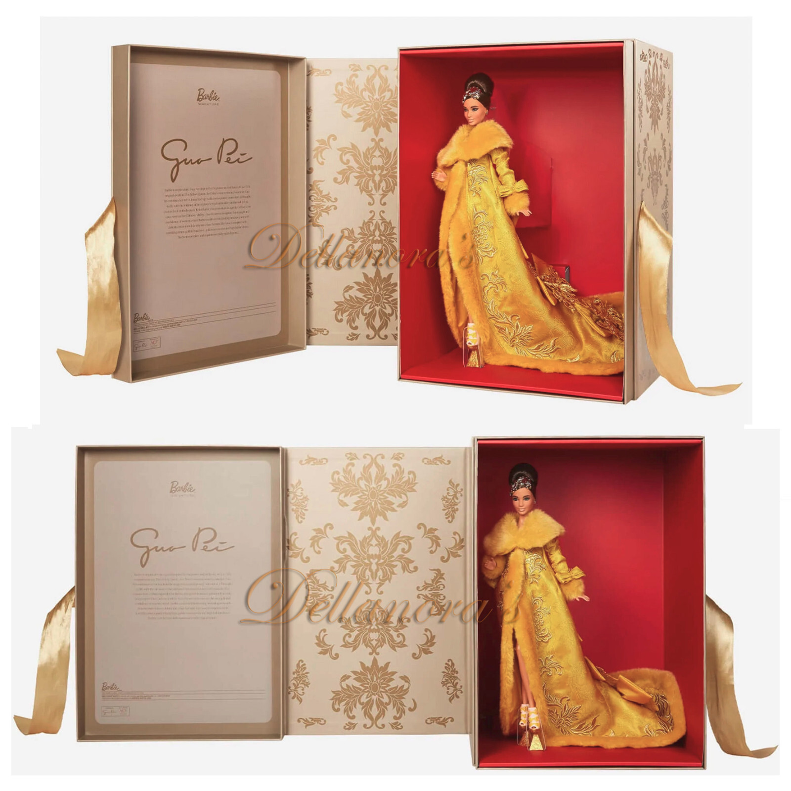 Barbie Guo Pei Golden-Yellow Gown Embroidered PLATINUM Label Doll ...