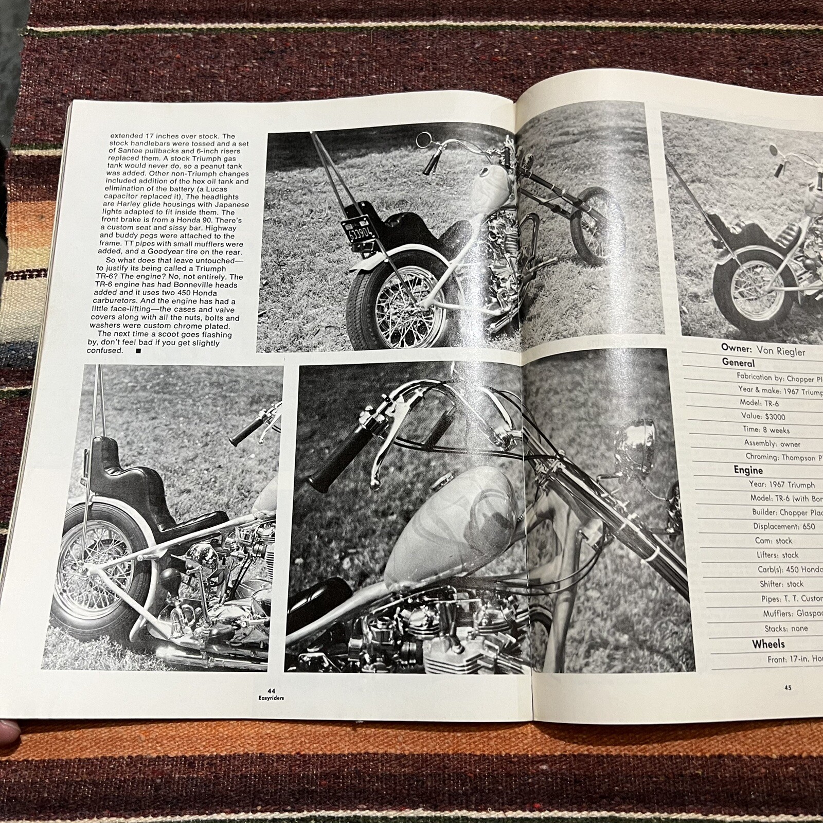 Easyriders Magazine February 1973 choppers vintage motorcycle panhead ...