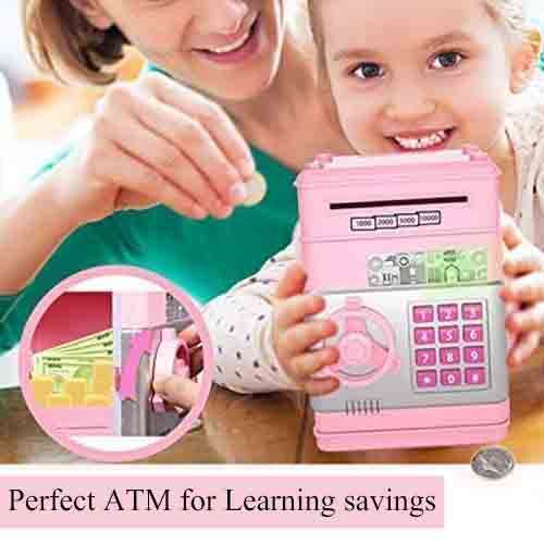 Piggy Bank Cash Coin ATM Bank Electronic Money Storage Saver For Kid ...