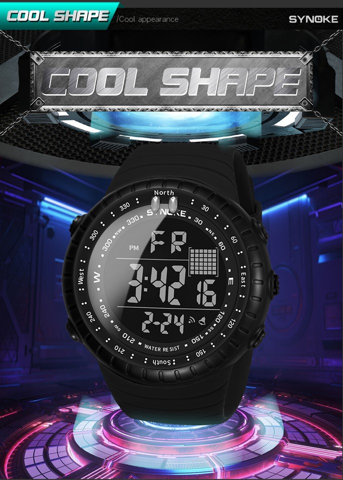 Waterproof Men's Military Tactical LED Digital Sports Watch Backlight ...