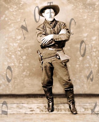 ANTIQUE REPRODUCTION 8X10 PHOTOGRAPH PRINT AMERICAN INDIAN COWBOY COLT ...