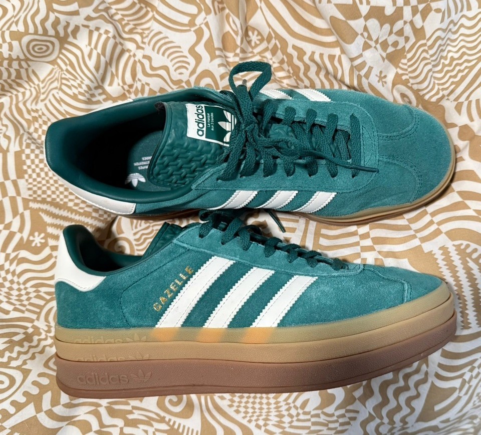 Adidas Gazelle Bold Collegiate Green Off White Sneakers women’s size 10 ...
