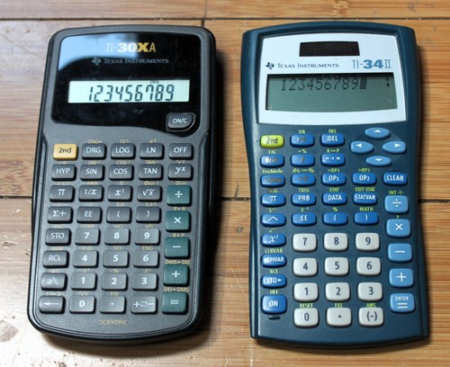 Texas Instruments TI-30X-A + TI-34 II Scientific Calculators TESTED | eBay