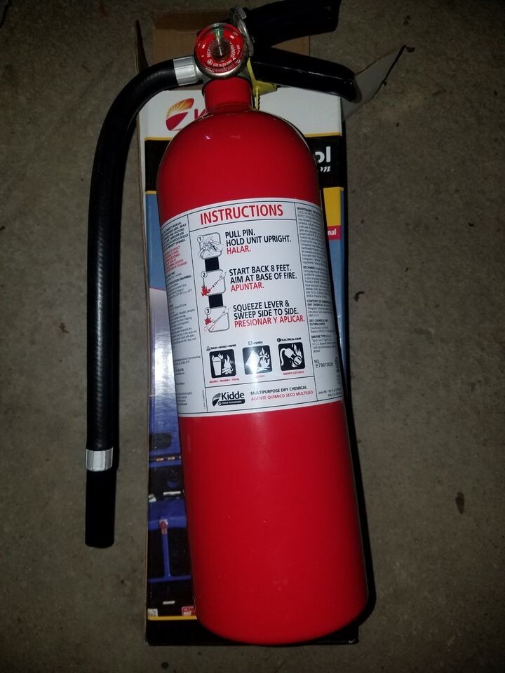 Kidde FC 340m Multipurpose ABC Vehicle Dry Chemical Fire Extinguisher 8 ...