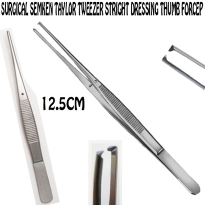 12.5cm Surgical Semken Taylor Tweezer Pliers Straight Dressing Thumb ...