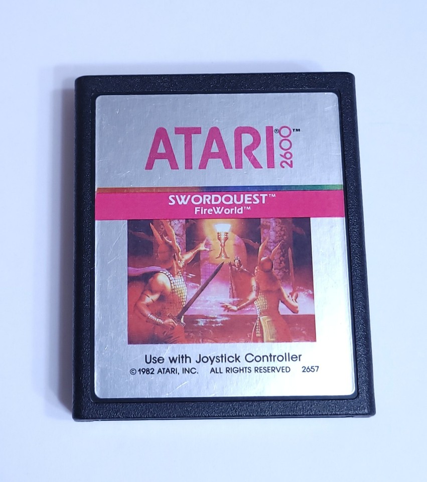 SWORDQUEST FIREWORLD Atari 2600 Game cartridge tested | eBay