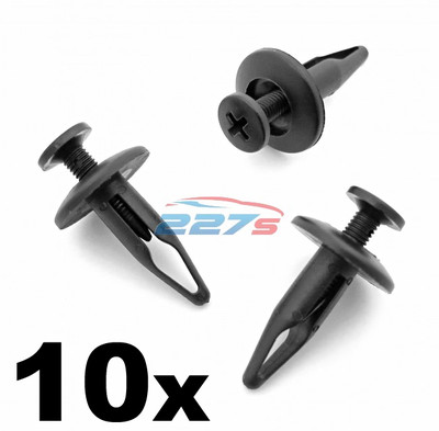 10x Jaguar Wheel Arch Lining & Sill Moulding Clips- 6.5mm Hole ...