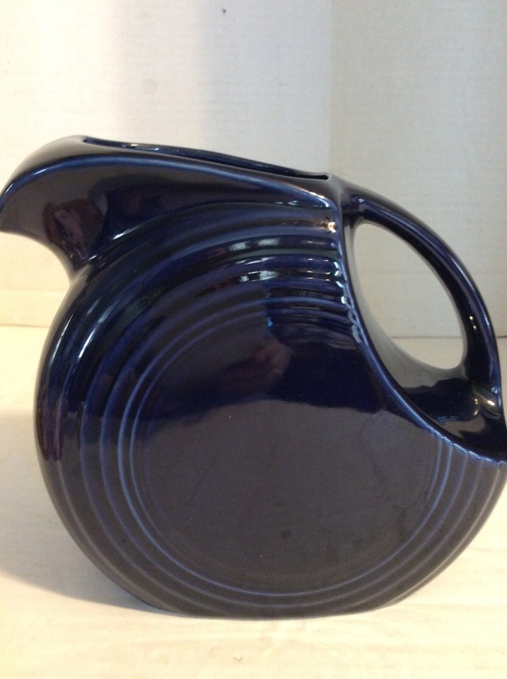 Fiestaware Cobalt Large Disc Pitcher Fiesta Dark Blue Pitcher Juice ...