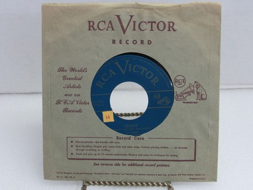 Perry Como Because / If You Had All The World And Its Gold RCA 47-2828 ...