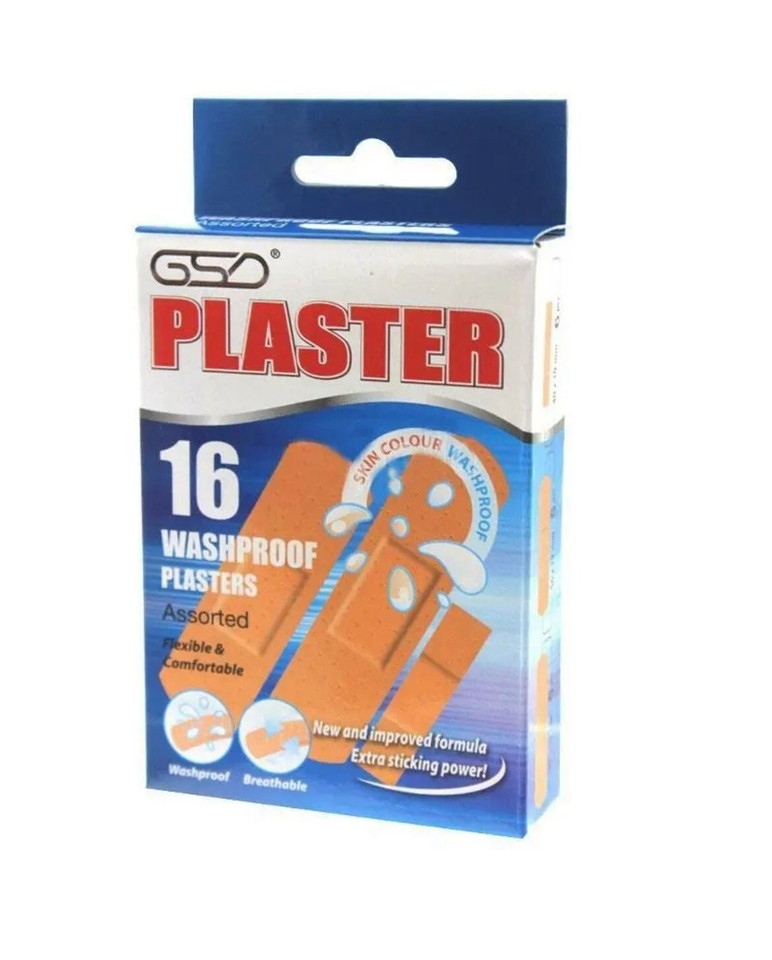 WASHPROOF PLASTERS Assorted Size Wounds Injury Band First AID Pack of ...