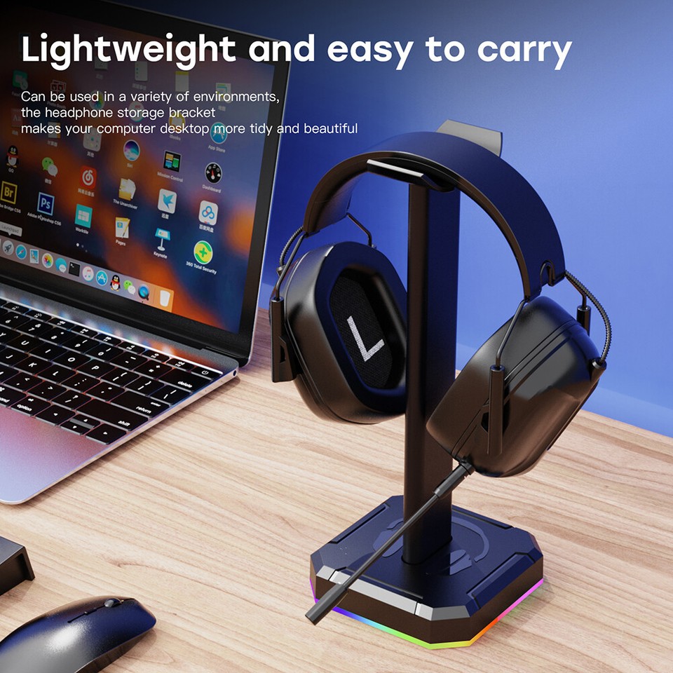 Headphone Holder Desktop Headset Display Stand Vertical Bracket Hanger ...