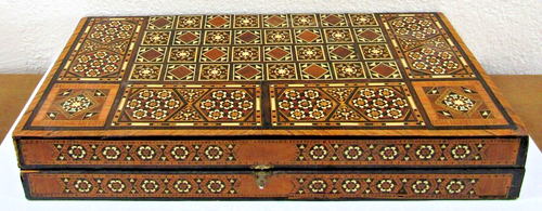 Vintage Syrian Backgammon Board Handcrafted Marquetry Wooden 20" Game ...