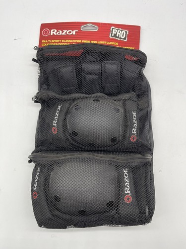 Razor Pro Multi-Sport Black Elbow Wrist and Knee Pads 5+ Kids Youth | eBay