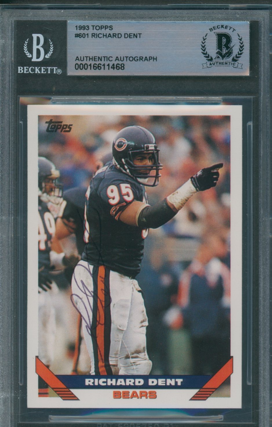 1993 Topps #601 Richard Dent Beckett Authentic Autograph Signed *1468 ...