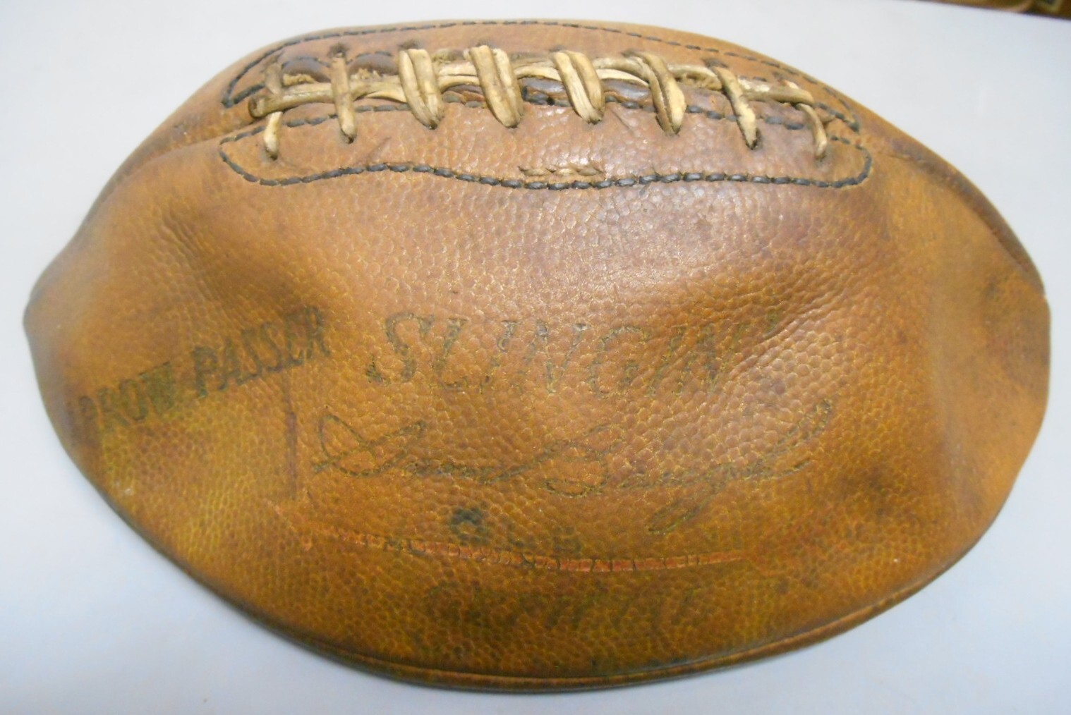 1940s Vintage SLINGIN SAMMY BAUGH Signature Model Leather Spalding Football | eBay