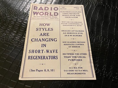 SEPTEMBER 1 1934 Rare Vintage Radio World Magazine | eBay