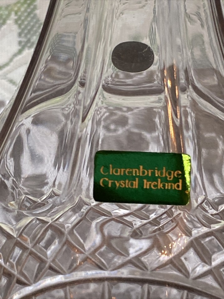 Vintage CLARENBRIDGE IRISH CRYSTAL 24% Lead Crystal - Wine Decanter ...