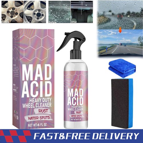 Mad Acid- Glass Cleaner, Heavy-Duty Wheel Cleaner, Water Spot Remover ...