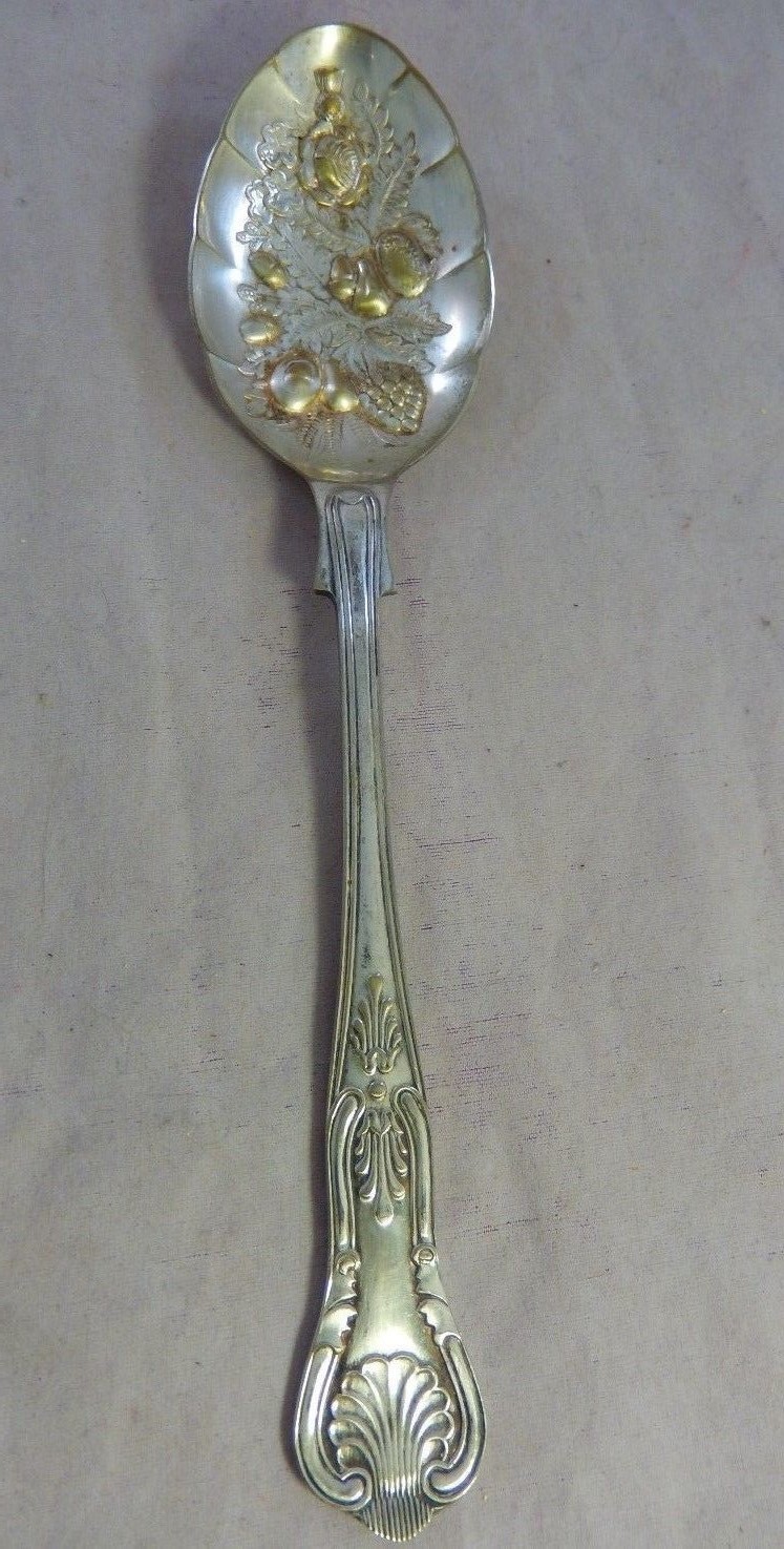 Vintage EPNS A1 Sheffield England Ornate Serving Spoon Fruits & Nuts ...