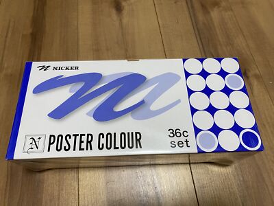 Nicker watercolor paint poster color 36 color set 20ml (No. 6) Free ...