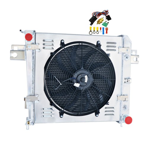 3 Row Aluminum Radiator Shroud Fan For 2002-2006 Jeep Liberty 3.7L ...