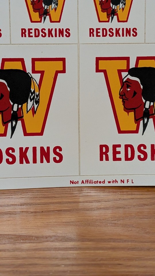 VINTAGE Washington Redskins Football Sticker Decal Original 3 sheets ...