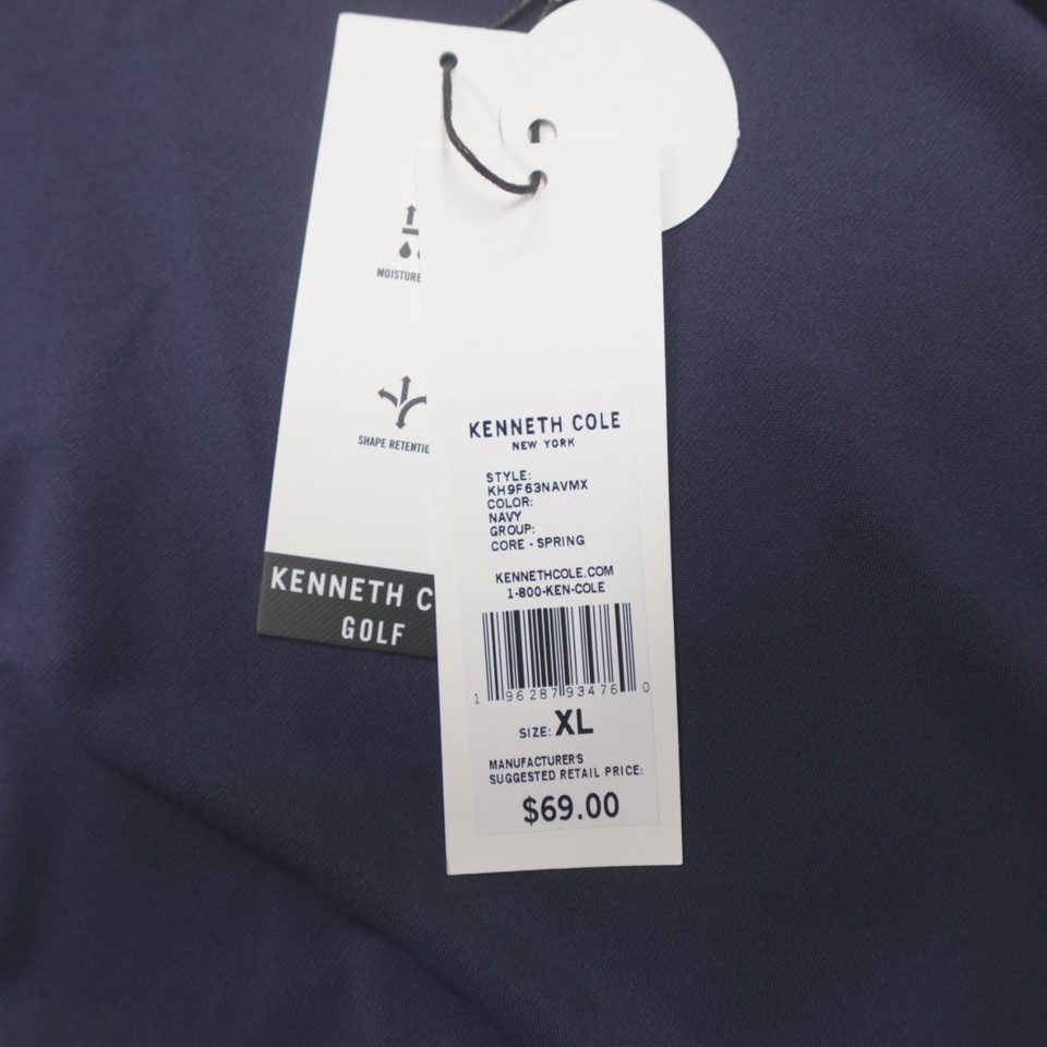 Kenneth Cole Golf 1/4 Zip Pullover Stretch Wicking Navy | eBay