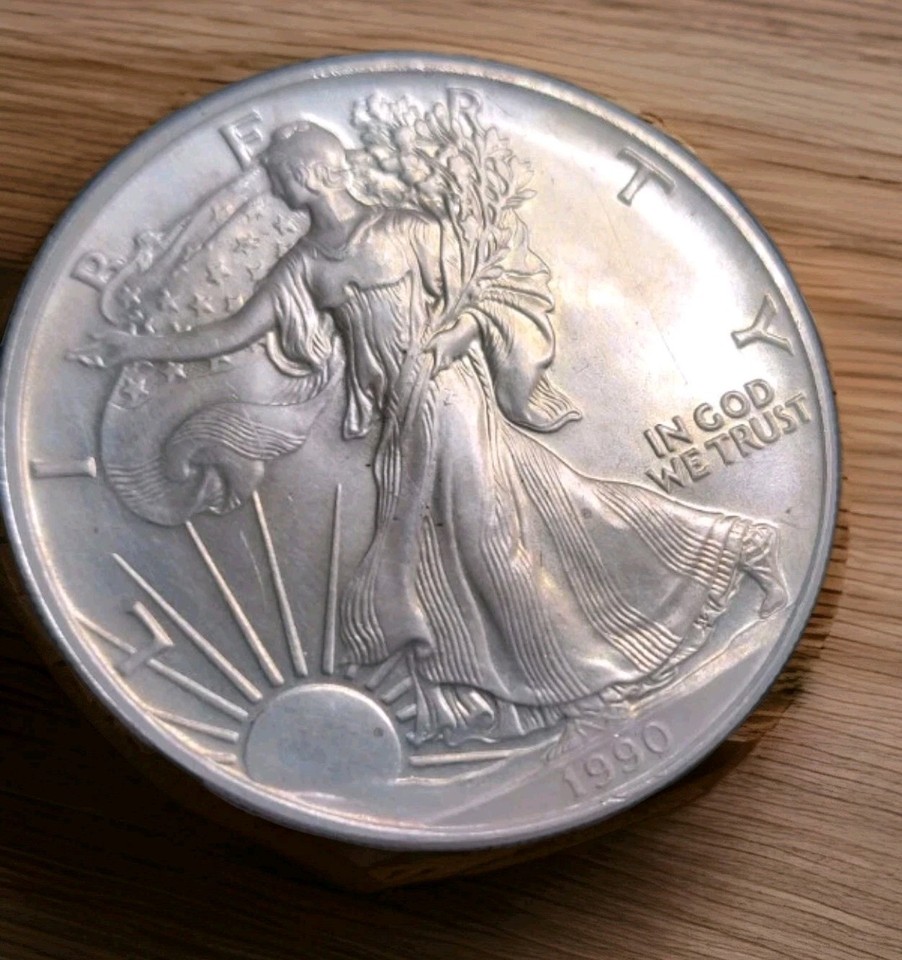 1990 SILVER EAGLE UGLY COIN OF THE MONTH~ THIS ONE IS SO UGLY-BUT YOU ...