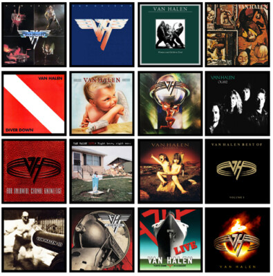 VAN HALEN 16 pack album cover discography magnet lot - eddie alex david ...