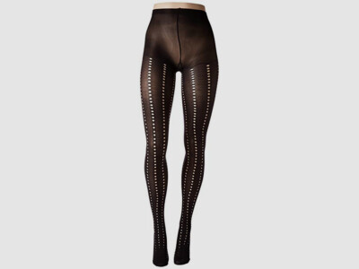 $115 HUE Women's Black Under Garment Control-Top Eyelet Tight Size 1-3 ...