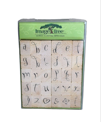 NEW Image Tree Wooden Rubber Stamps Loopy Letters Alphabet Plus | eBay