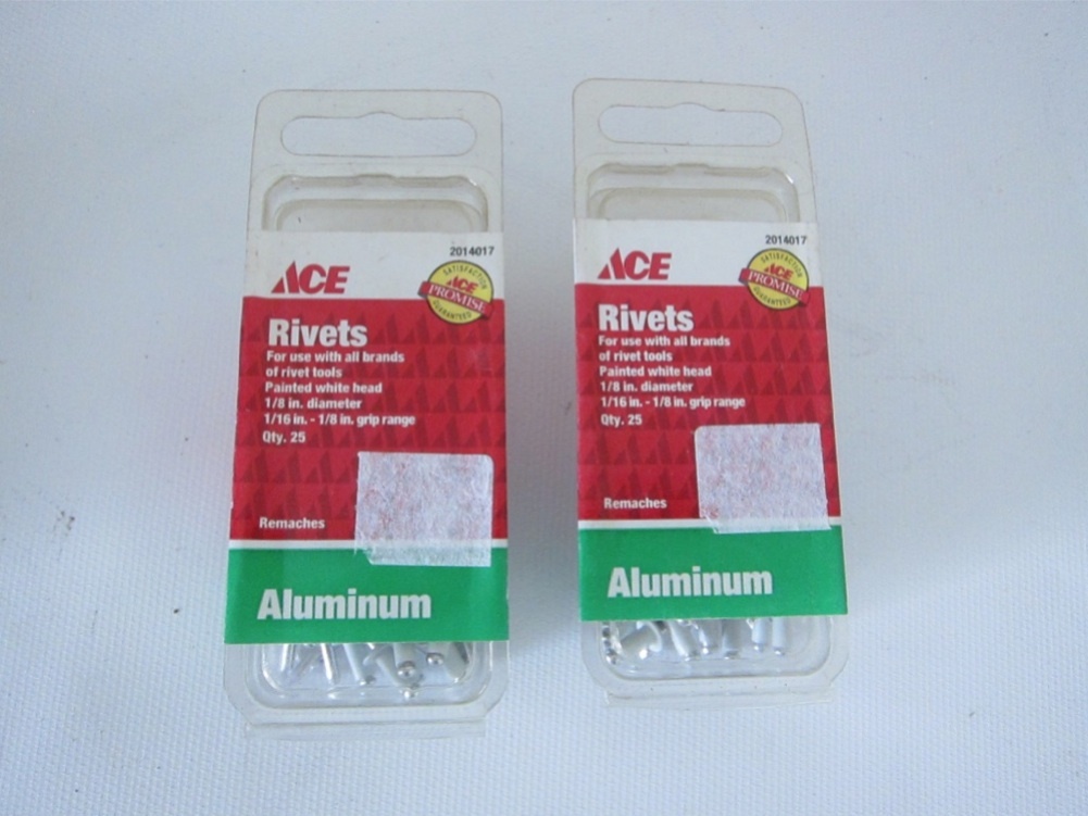 Lot Of 50 Ace Hardware Aluminum Rivets 1/16"-1/8" Grip Range 1/8" D ...