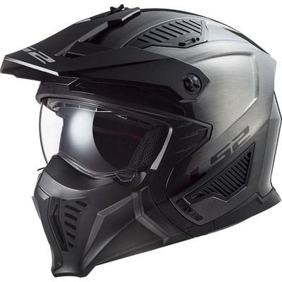 LS2 Drifter OF606 Jeans Titanium Motorcycle Motorbike Helmet | eBay