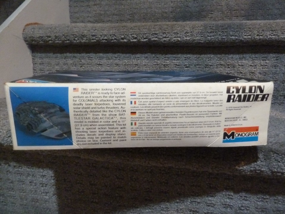 Vintage 1978 Monogram Battlestar Galactica Cylon Raider Model Kit #6026 ...