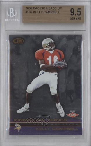 2002 Pacific Heads Up Rookies Missing Serial Number Kelly Campbell BGS ...