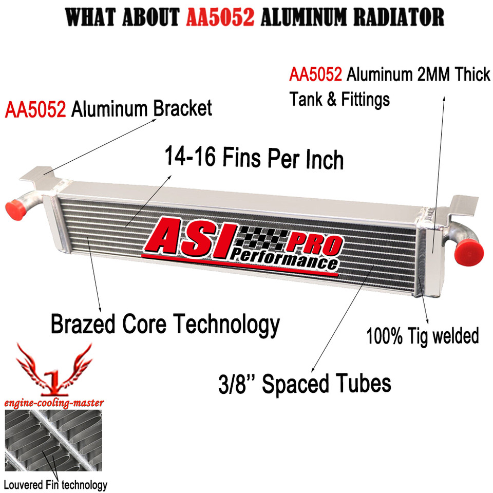 2-Row Aluminum Radiator For 1997 Kitfox w/Rotax 532/582 618/670 2 ...