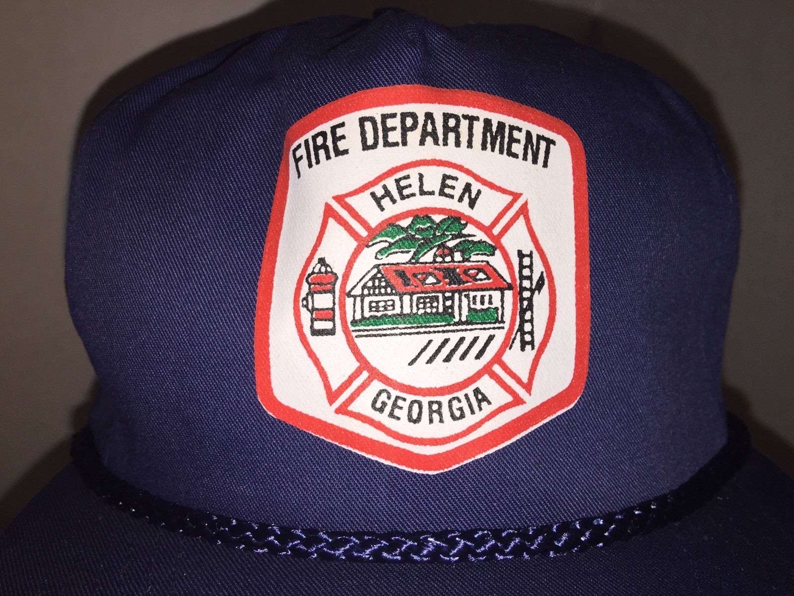 Vintage HELEN GEORGIA FIRE DEPARTMENT 80s Hat Cap Zip… - Gem