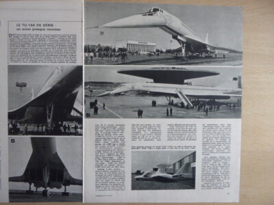 11/1972 ARTICLE - 2 PAGES TUPOLEV TU-144 SUPERSONIC AIRLINER CCCP-68001 ...
