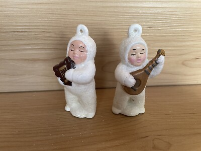Vintage Snow Angel Snowbabies Snowbaby 3D Figurine Glitter Decor ...