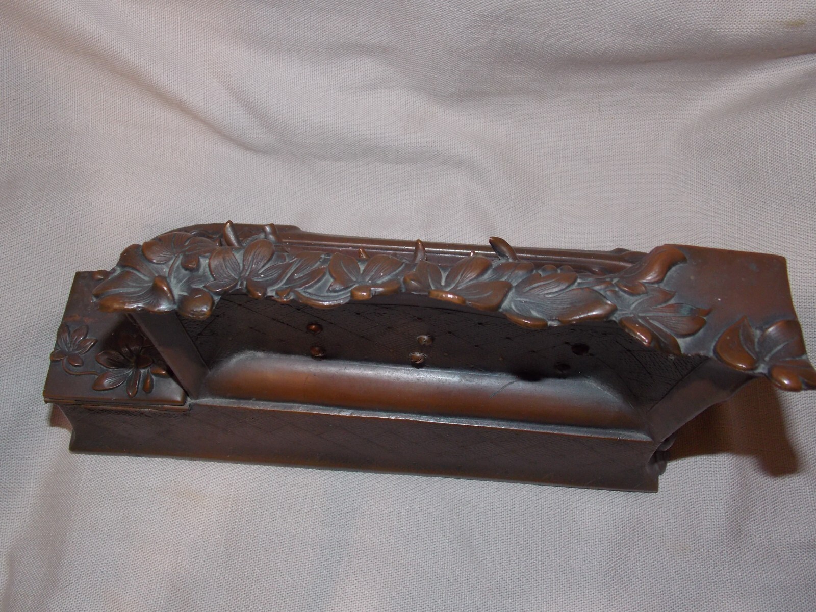 Antique Bronze 3 Horses at Stable Feeding Trough Inkwell Art Nouveau ...