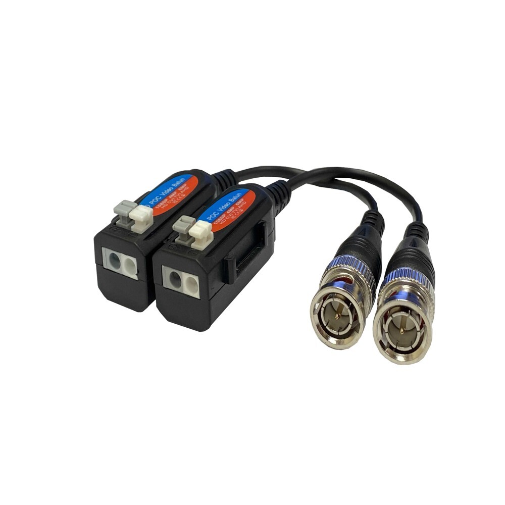 CCTV Video Balun 5MP 8MP BNC Power Over Coax Pro Range 4K POC HD CAT5 E ...