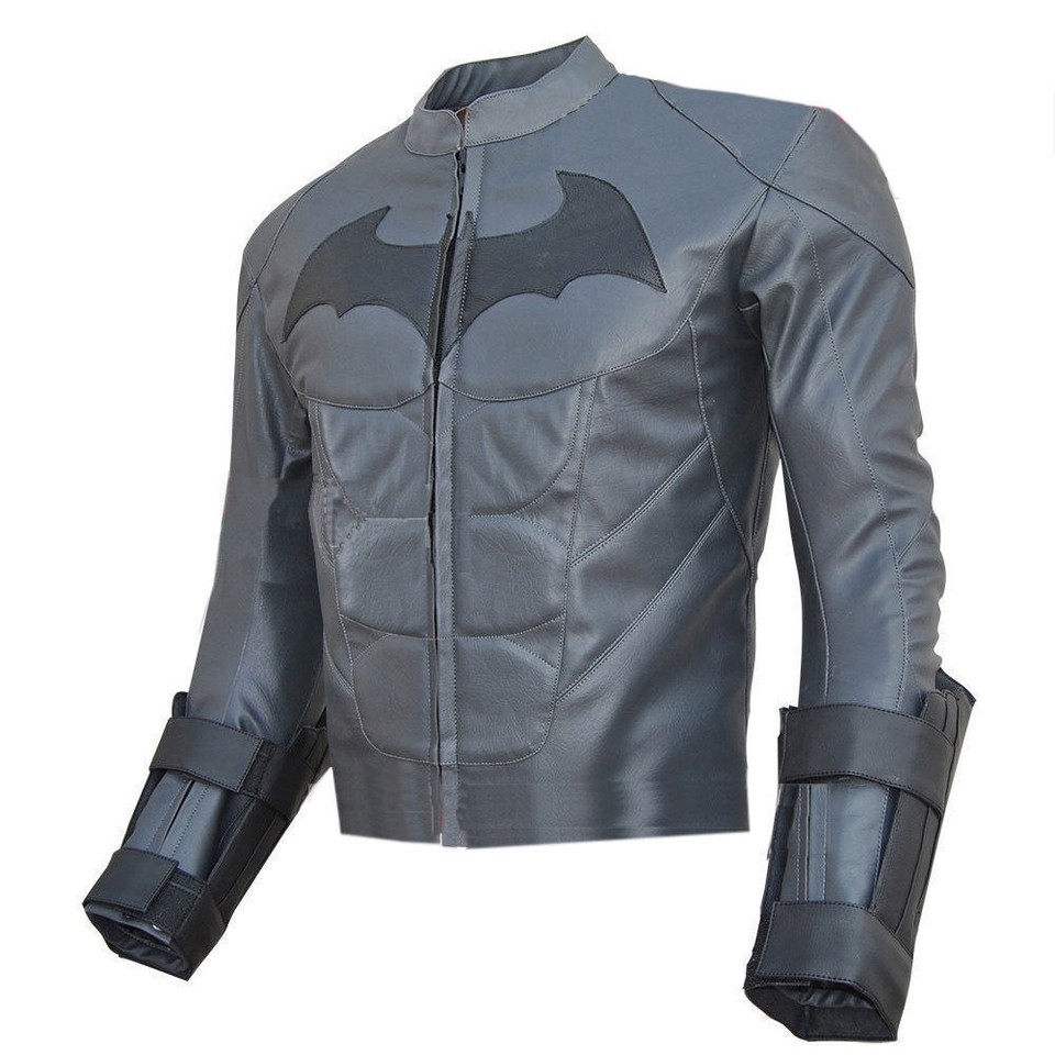 Mens Motorcycle Jacket Batman A Grade Leather Motorbike Rider Biker ...
