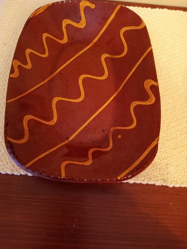 Lester Breininger Robertsonia Redware Pottery Dish 1977 Signed Folk Art ...