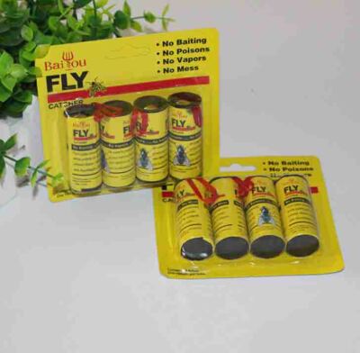 4PCS Fly Adhesive Paper Catcher to Trap Fly Rolls with Ribbons | eBay