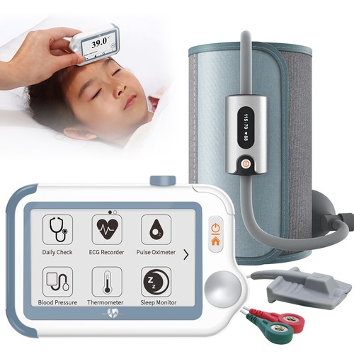 Multifunctional Patient Monitor Checking 24h EKG SpO2 Blood Pressure ...