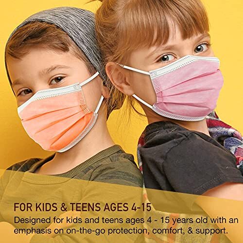 SUNCOO Kid Face Mask Pack of 100 3-Ply Protective PPE Disposable Mask ...