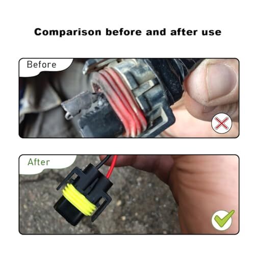 2 PCS Female Adapter Wiring Harness Socket, 9005 9006 HB3 HB4 Pigtail ...